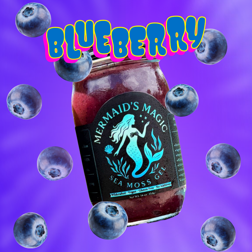 Blueberry Flavor Sea Moss Gel | Sea Moss Gel | Mermaid's Magic Sea Moss